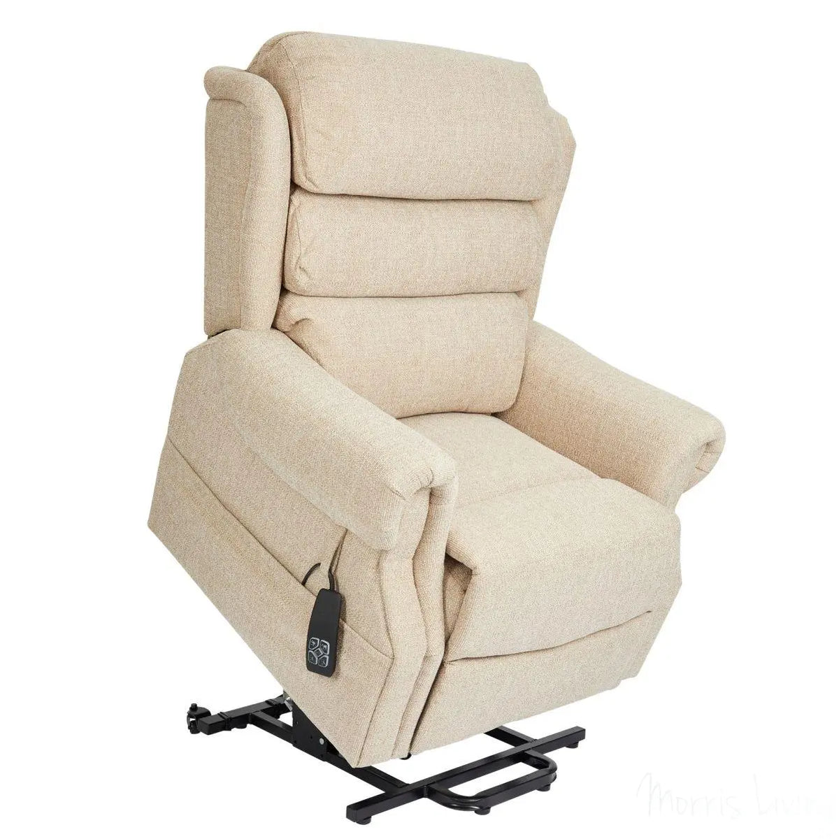 Salisbury Dual Motor Riser Recliner Arm Chair In Lisbon Wheat Fabric ...